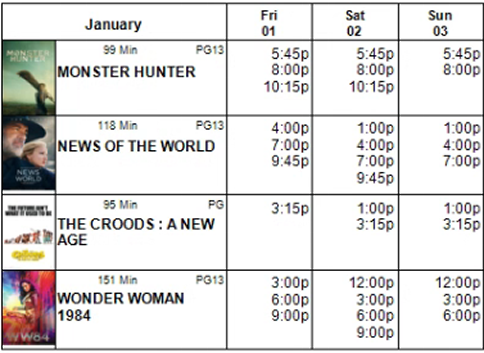 Movie Listings & Purchase Tickets
